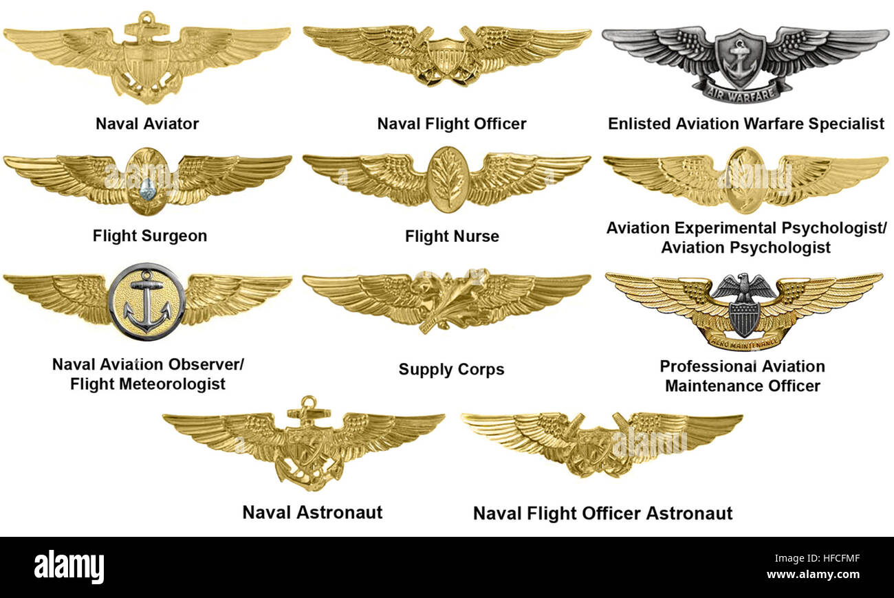 Navy Aviation Warfare Insignia Stock Photo - Alamy