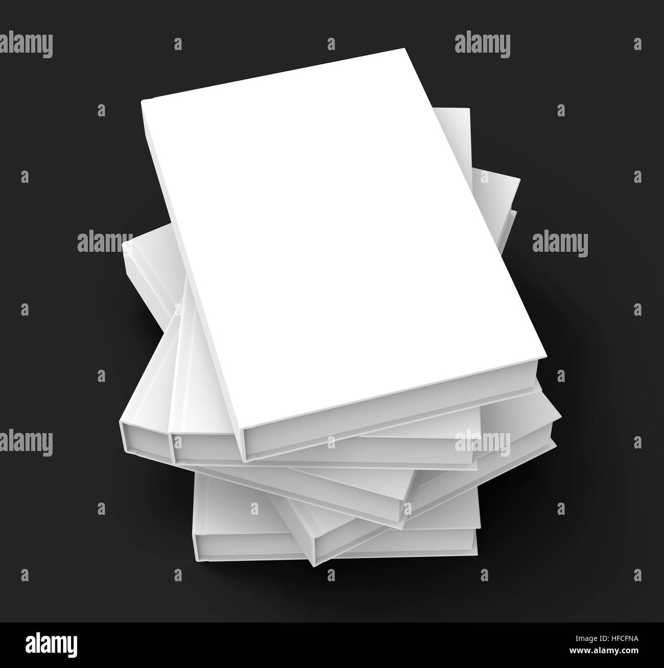 five books piling up in an irregular way, 3d rendering Stock Photo - Alamy