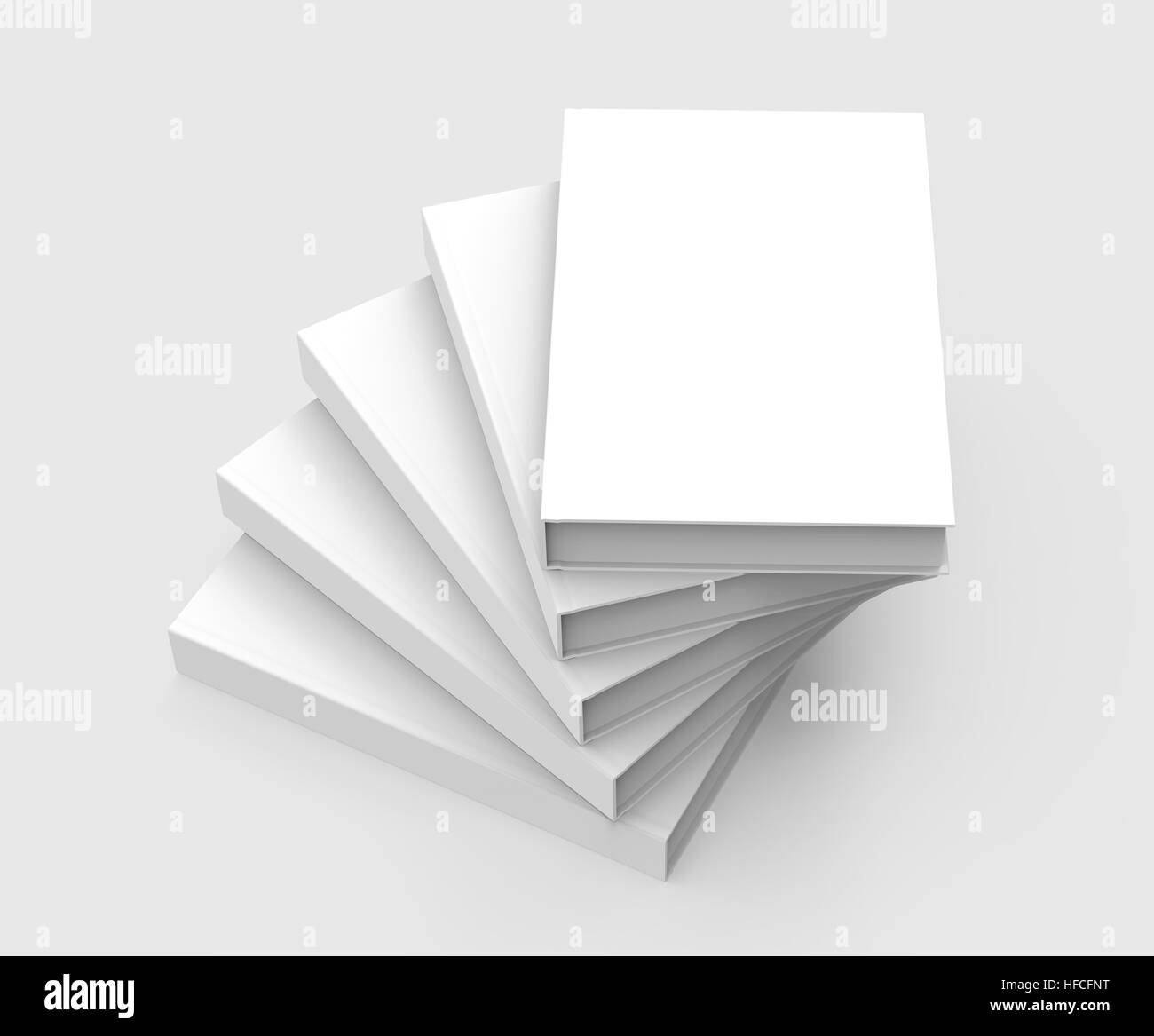 five books piling up in spiral way, 3d rendering top view Stock Photo ...