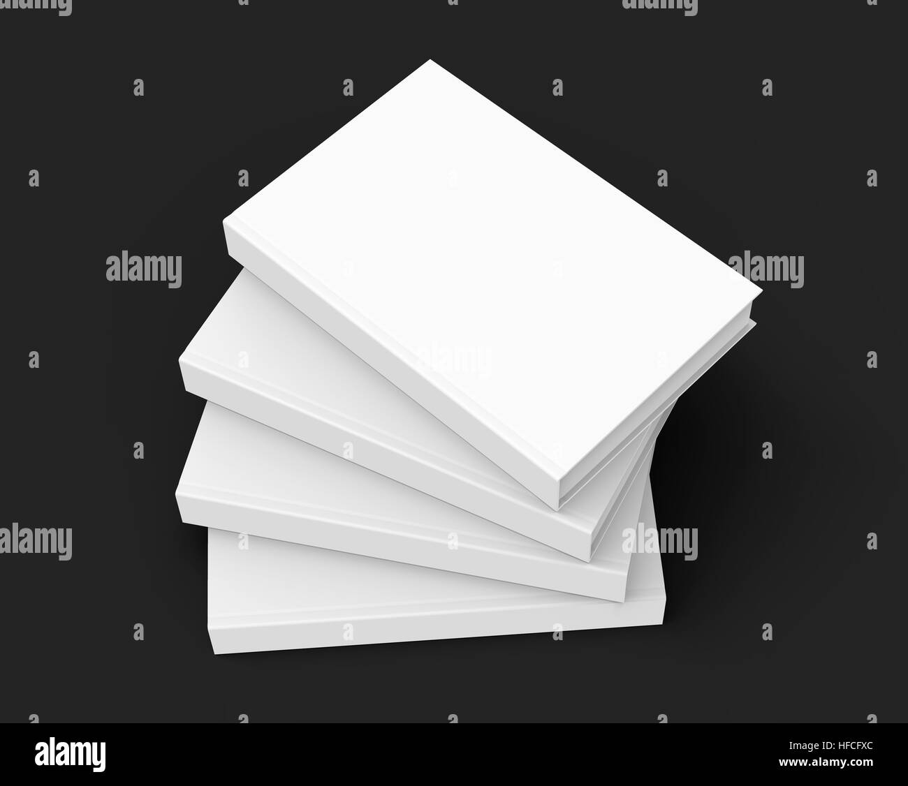 four books piling up in spiral way, 3d rendering top view Stock Photo ...