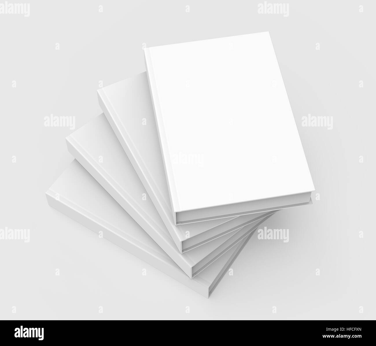 four books piling up in spiral way, 3d rendering top view Stock Photo ...