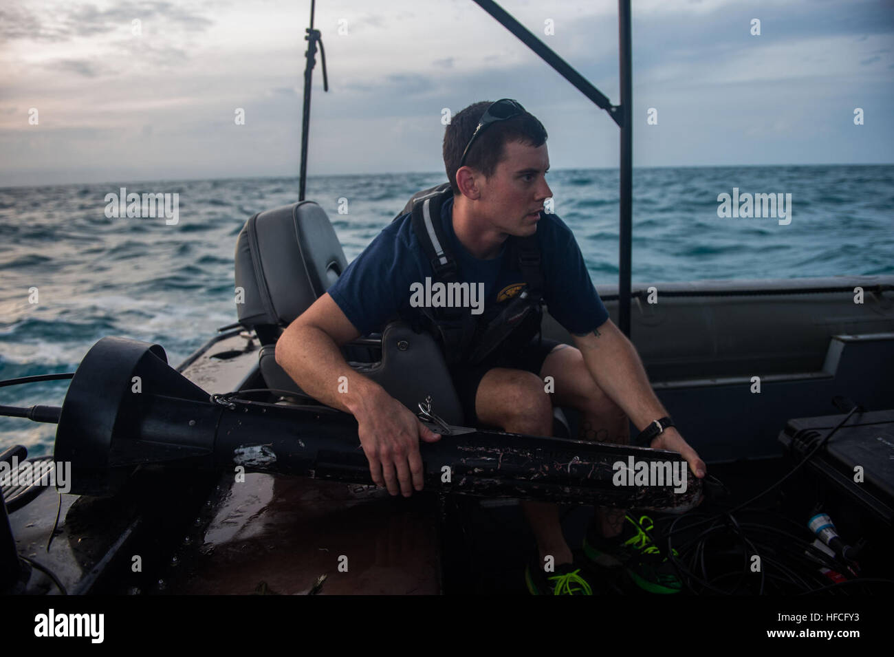 Navy Diver 2nd Class Daniel Clarke, assigned to Mobile Diving and ...