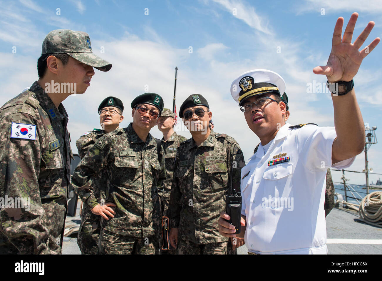 YOKOSUKA, Japan (June 14, 2016) Lt. Christopher Dizon, fire control ...