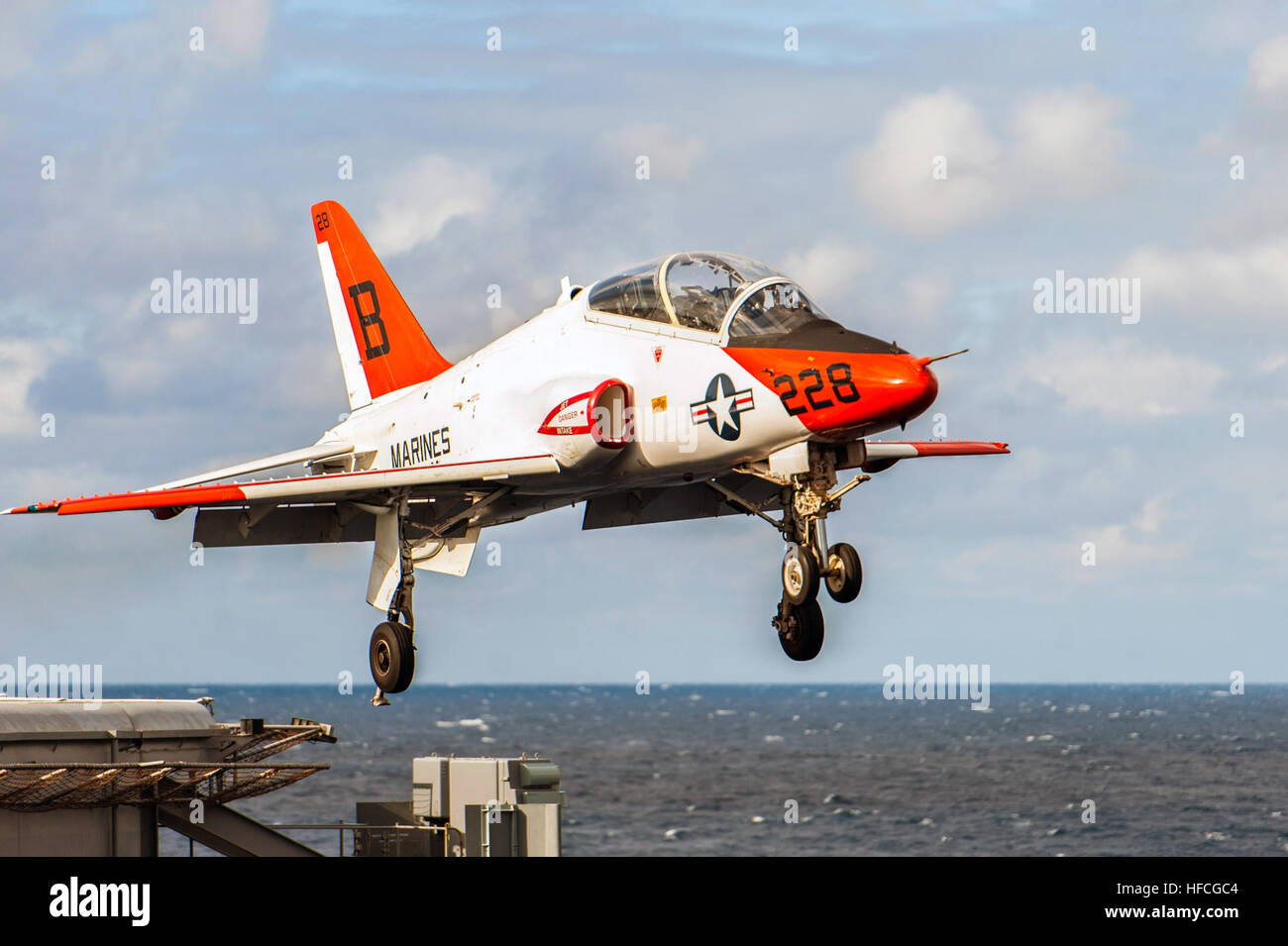 An U.S. Navy T-45C Goshawk aircraft assigned to Training Squadron (VT ...