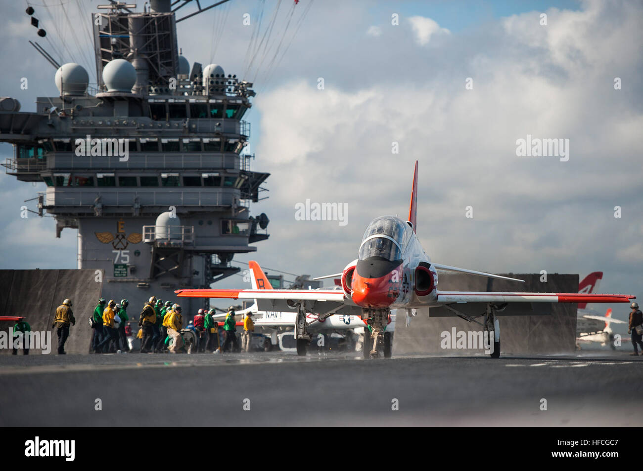 An U.S. Navy T-45C Goshawk aircraft assigned to Training Squadron (VT ...