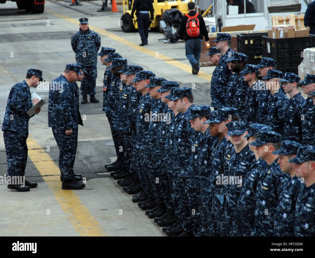 Navy working uniform inspection hi-res stock photography and images - Alamy