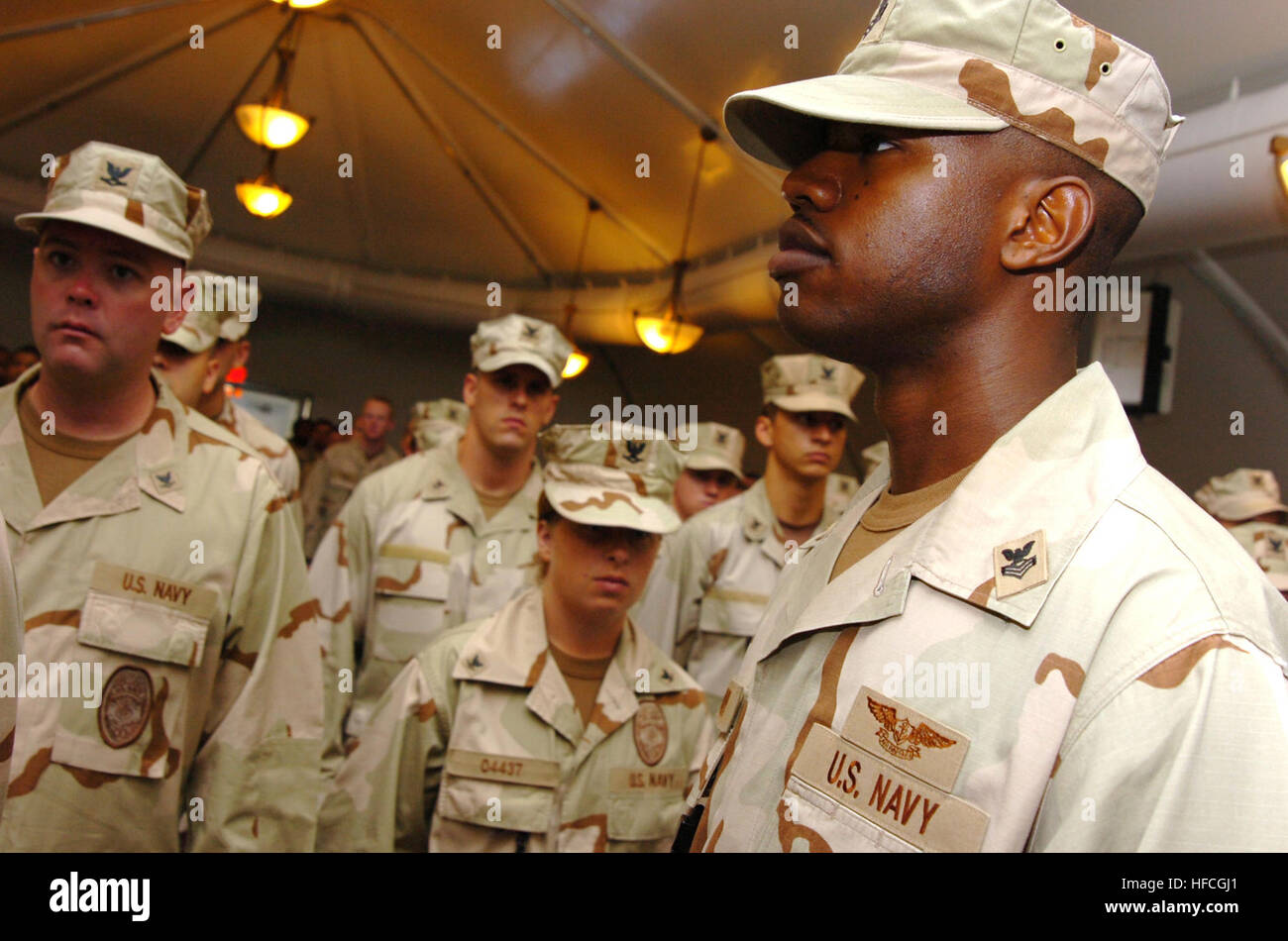 GUANTANAMO BAY, Cuba – Newly advanced petty officers attached to Naval ...