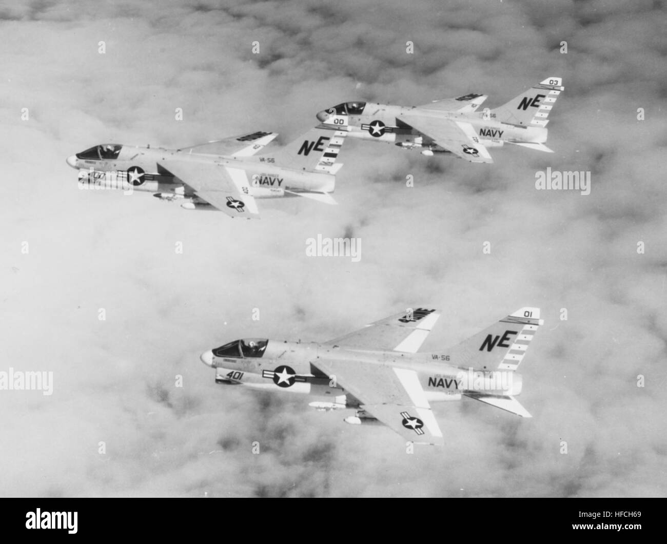 A-7B Corsair IIs of VA-56 in flight in December 1969 Stock Photo - Alamy