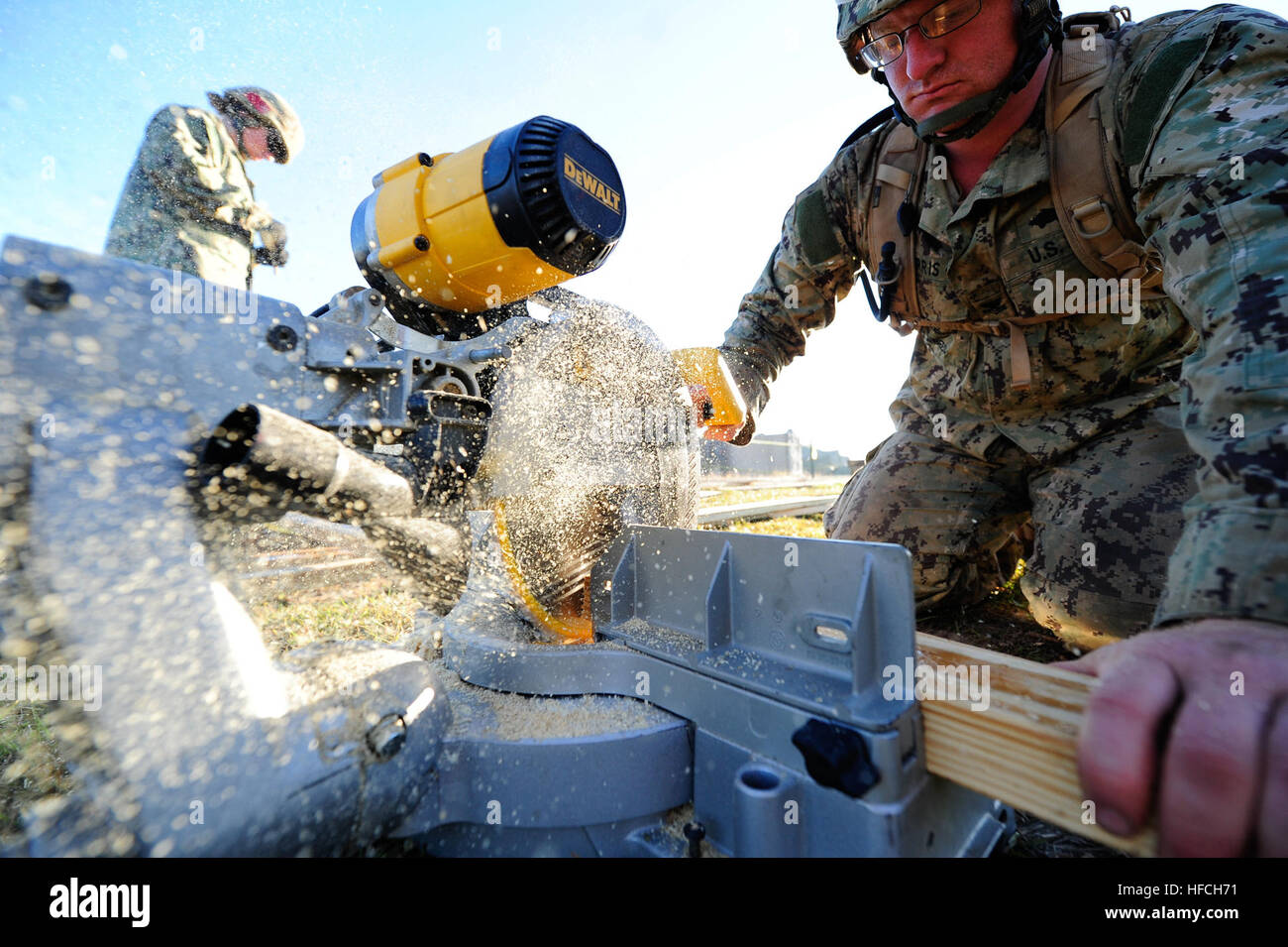 Steel Worker 2nd Class Joshua Harris, assigned to Naval Mobile ...