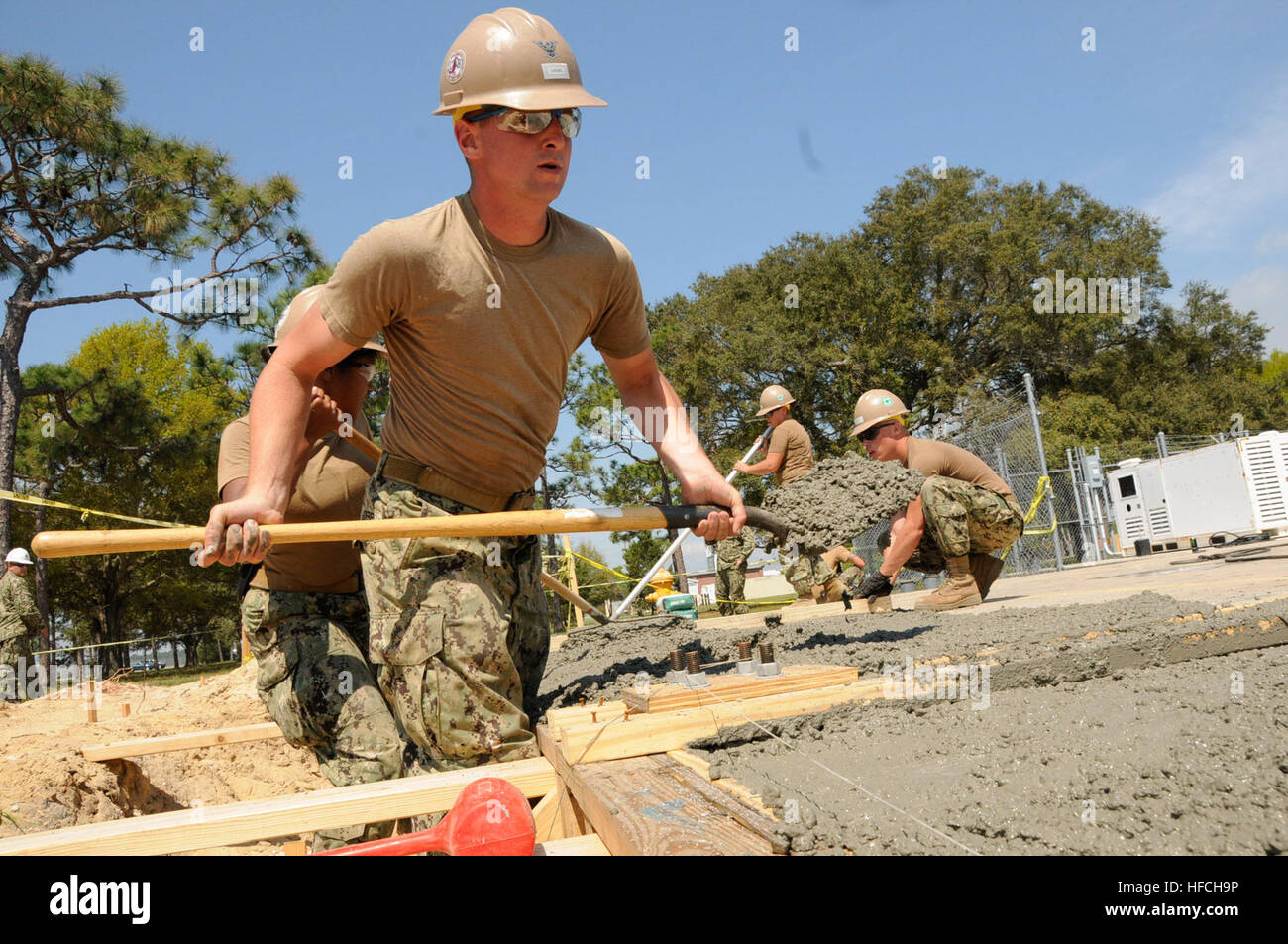 Builder 3rd Class David Goebel, assigned to the Air Detachment of Naval ...