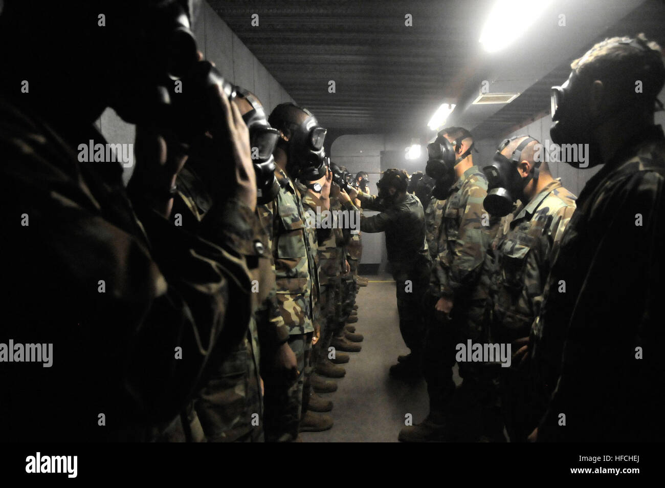 Gas mask training hi-res stock photography and images - Alamy