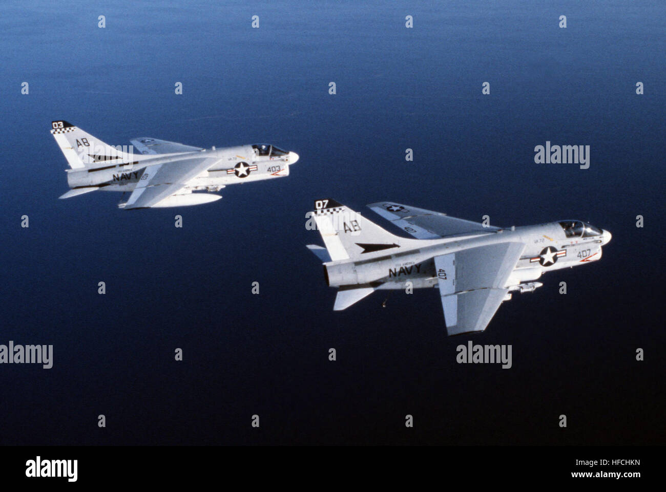 A-7E Corsair IIs VA-72 in flight 1982 Stock Photo - Alamy