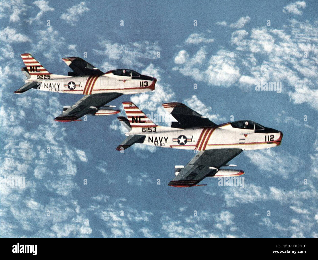 North American FJ-3M Fury of VF-53 in flight c1957 Stock Photo - Alamy