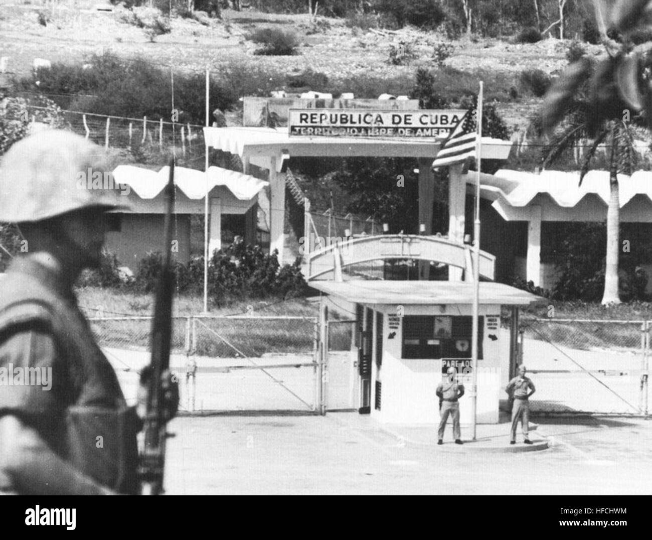 North East Gate at the US base Guantanamo Bay 1969 Stock Photo - Alamy