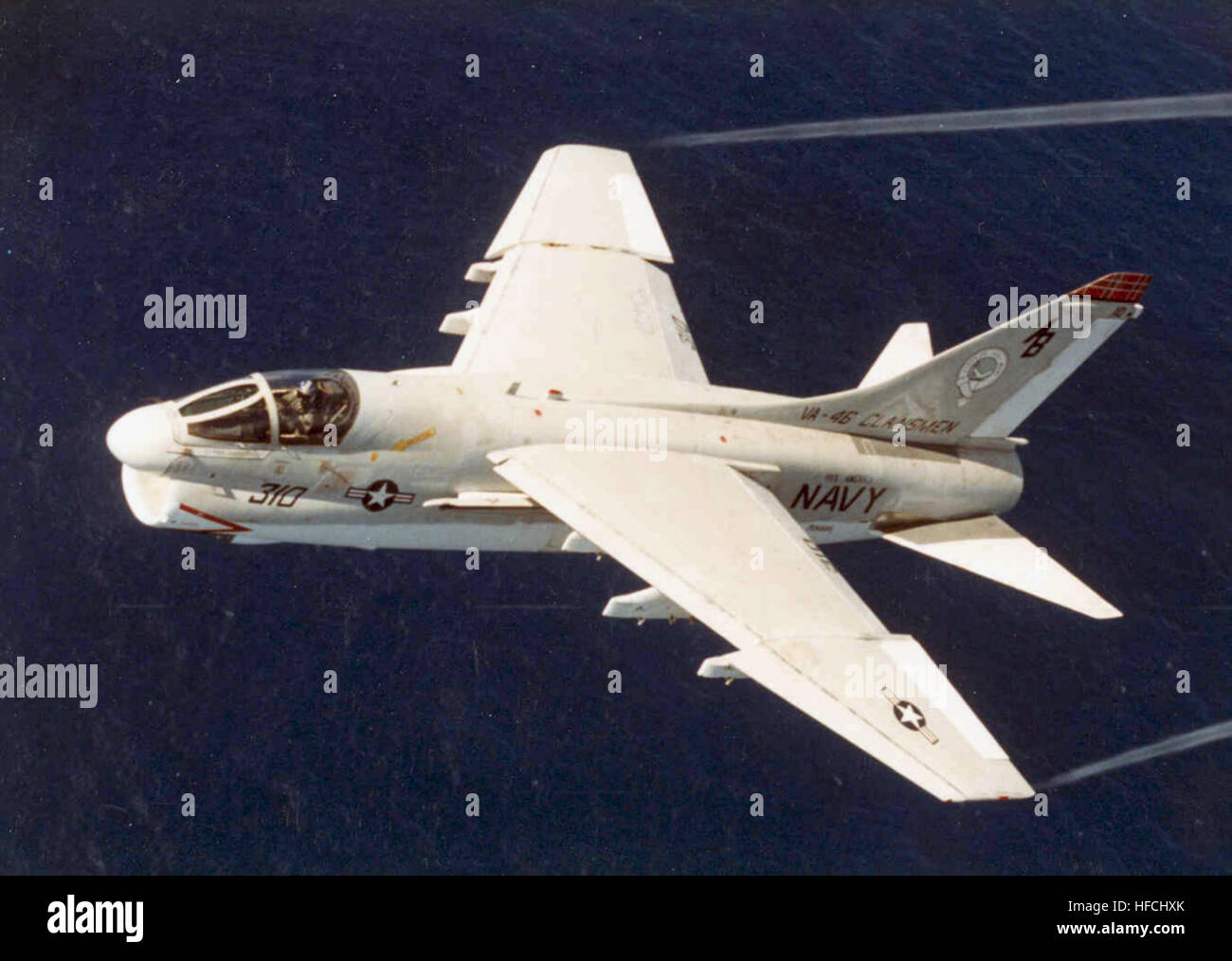 A-7E Corsair II VA-46 in flight c1982 Stock Photo - Alamy