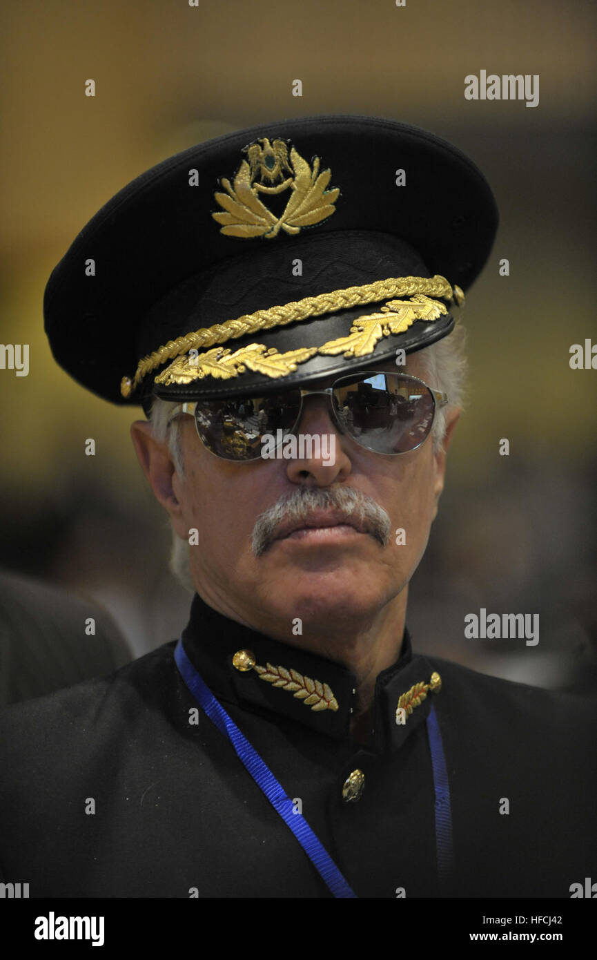A Libyan protocol official stands by Libyan Chief of State Muammar al ...