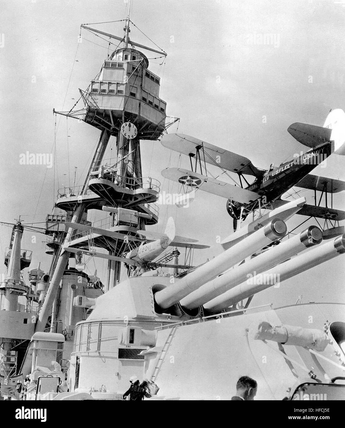 O3U-3s on USS Pennsylvania (BB-38) in 1935 Stock Photo - Alamy