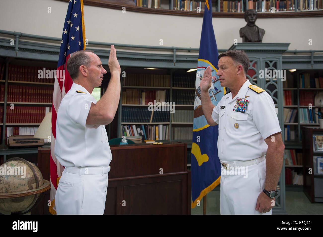Chief of Naval Operations Adm. Jonathan Greenert gives the oath of ...