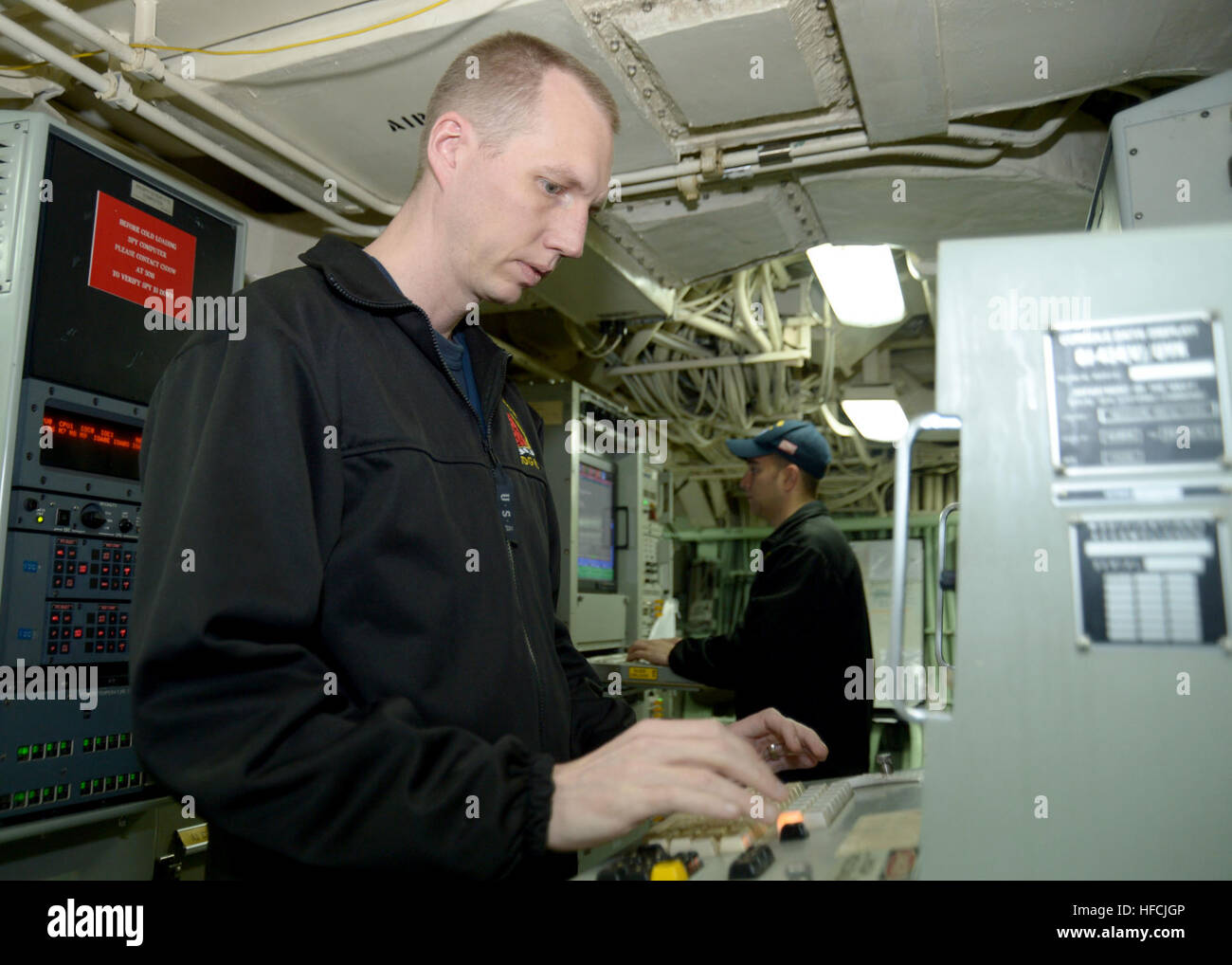 MEDITERRANEAN SEA (Feb. 26, 2014) - Fire Controlman 1st Class Carl ...