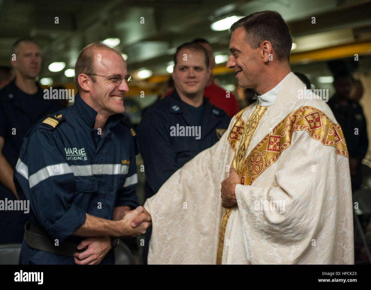 French Military Chaplain, Father Amaury Cariot, presides over Catholic ...