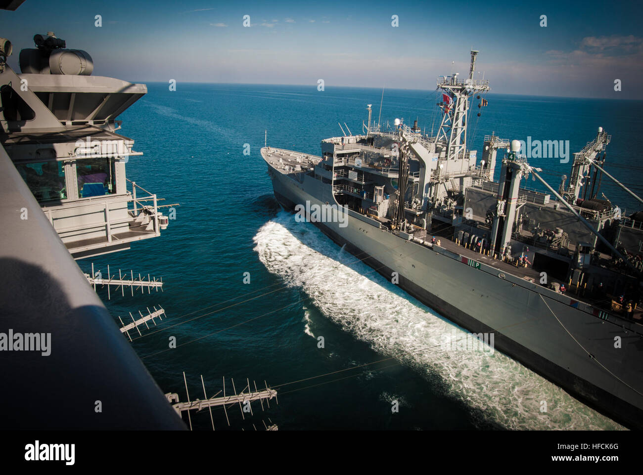 USNS Rainier (T-AOE-7), a Military Sealift Command fast combat support ...