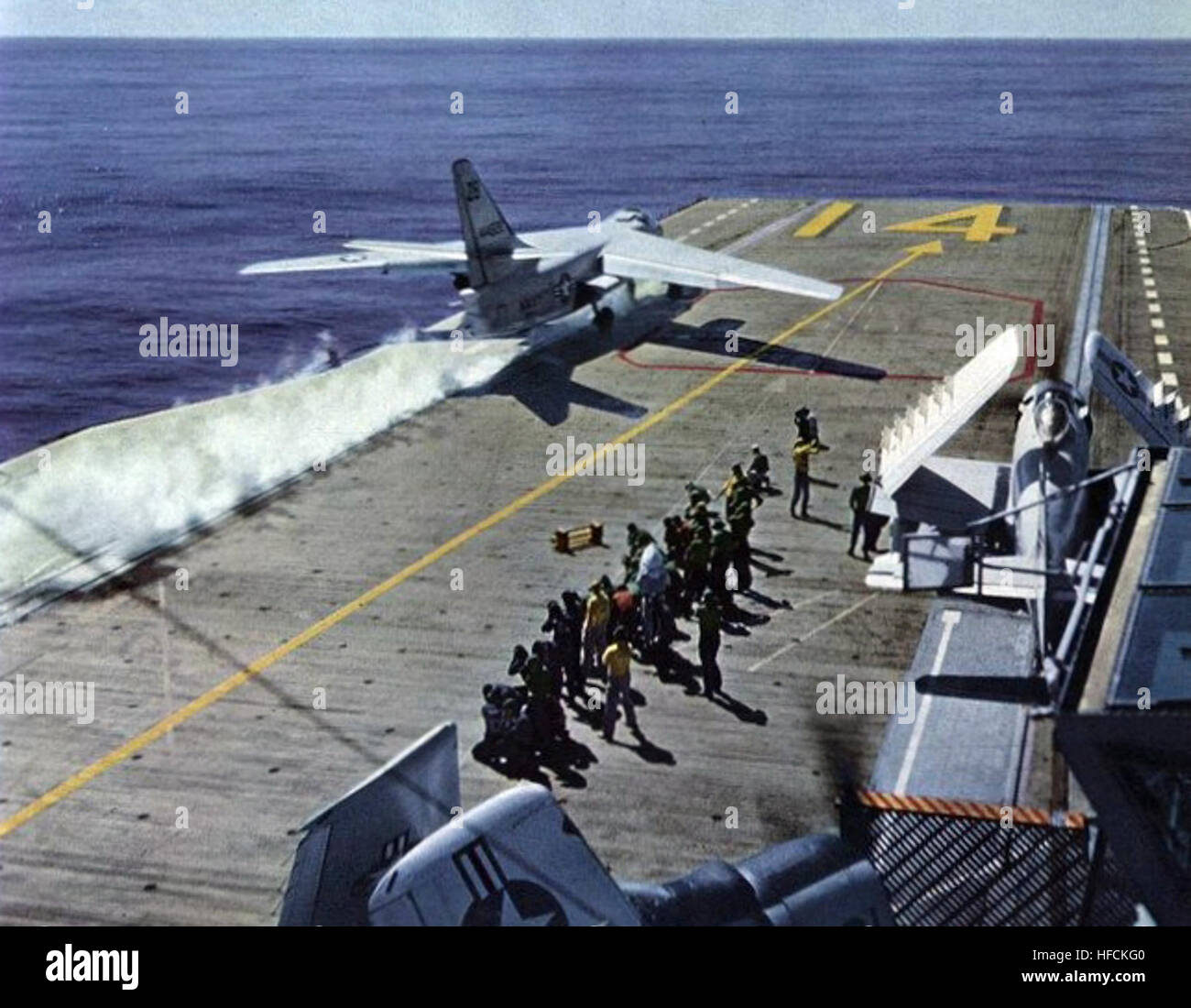 A3D-2 Skywarrior of VAH-4 launching from USS Ticonderoga (CVA-14) 1960 ...