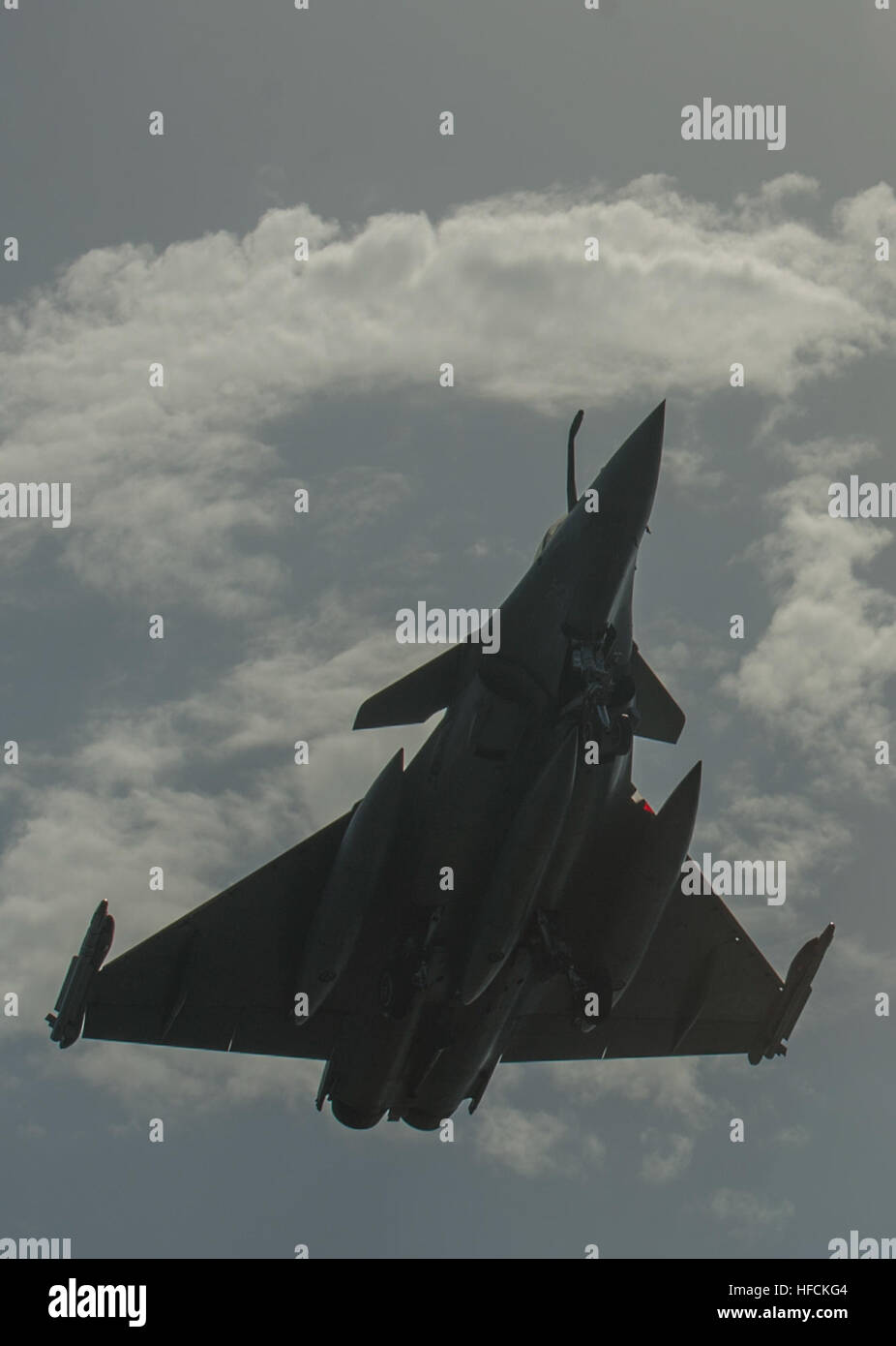 A French Rafale Marine aircraft from Squadron 11F conducts carrier ...