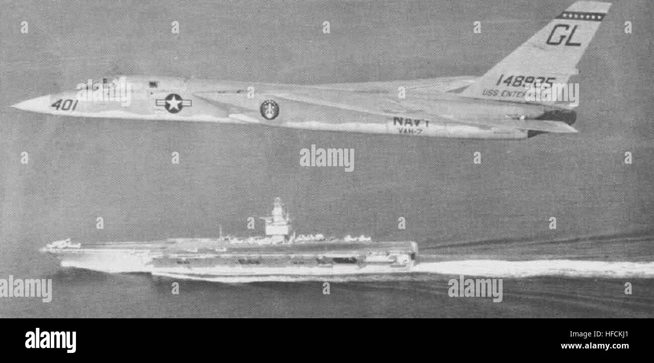 A3J-1 VAH-7 over CVAN-65 NAN7-62 Stock Photo - Alamy