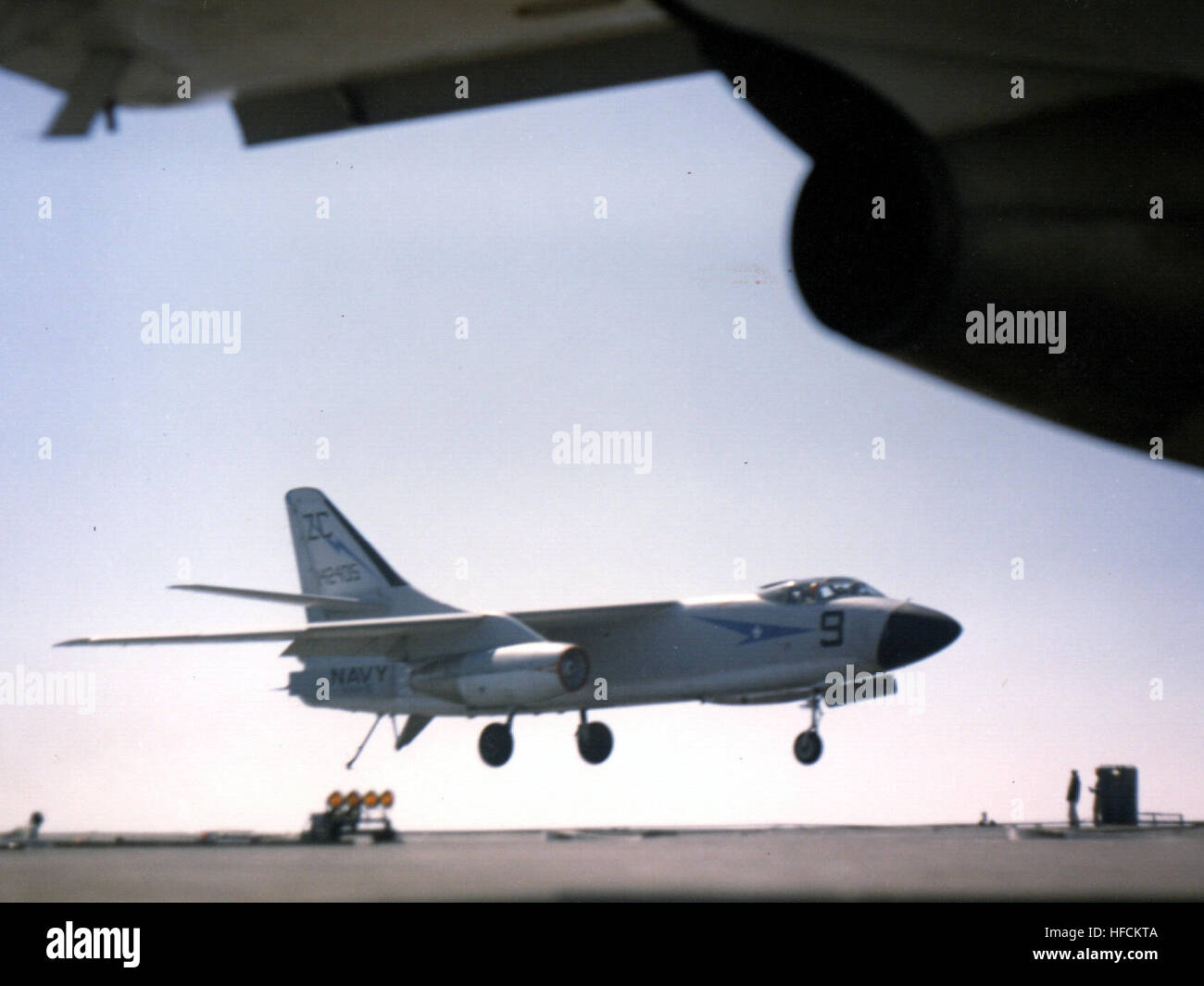 A3D-2 Skywarroir of VAH-6 landing in carrier c1958 Stock Photo - Alamy