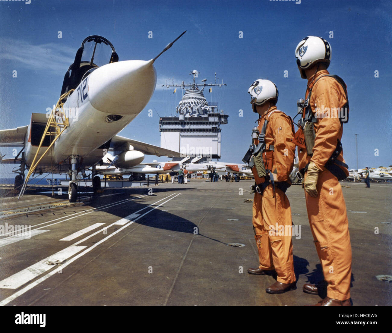 A3J-1 with crew on USS Enterprise (CVAN-65) 1962 Stock Photo - Alamy