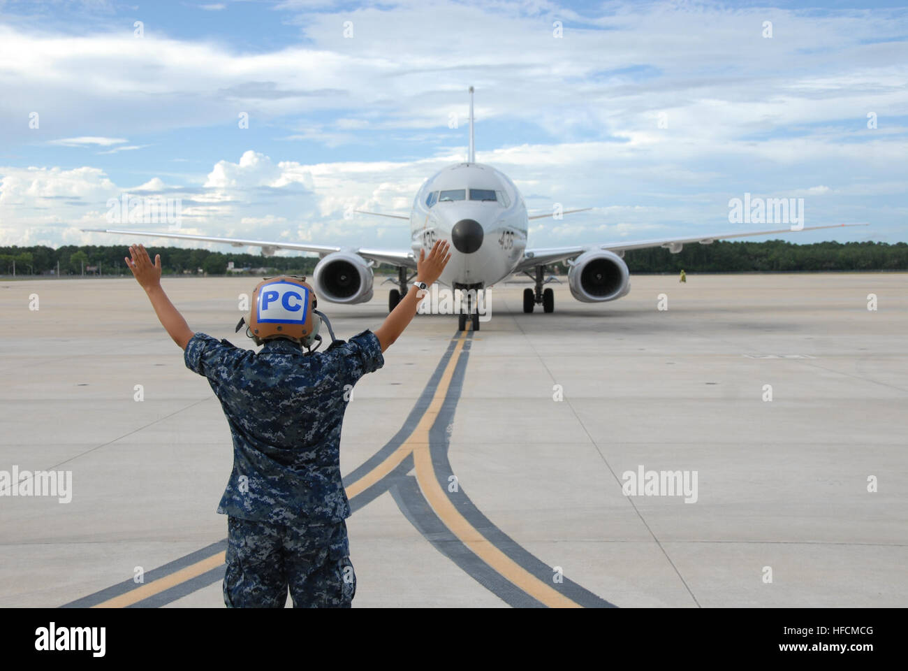 Airman Apprentice Jessica Diaz, a plane captain assigned to Patrol ...