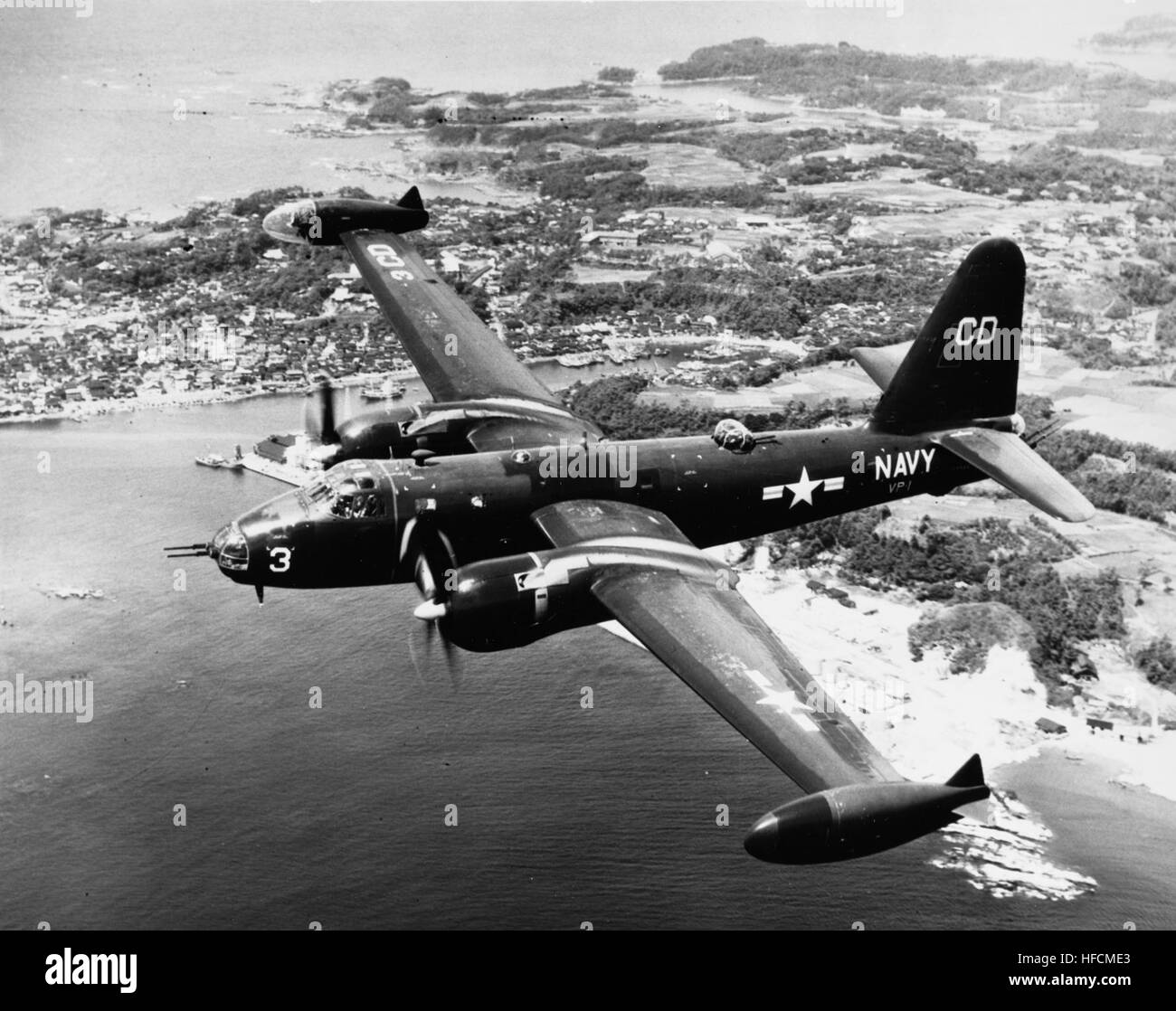 P2V-5 VP-1 in flight over Japan 1952 Stock Photo - Alamy