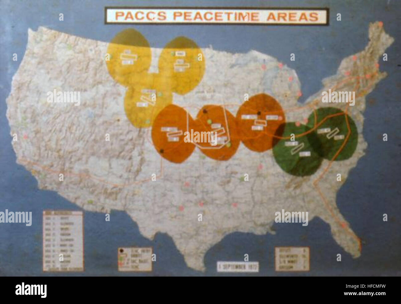 PACCS peacetime orbit areas 1972 Stock Photo - Alamy