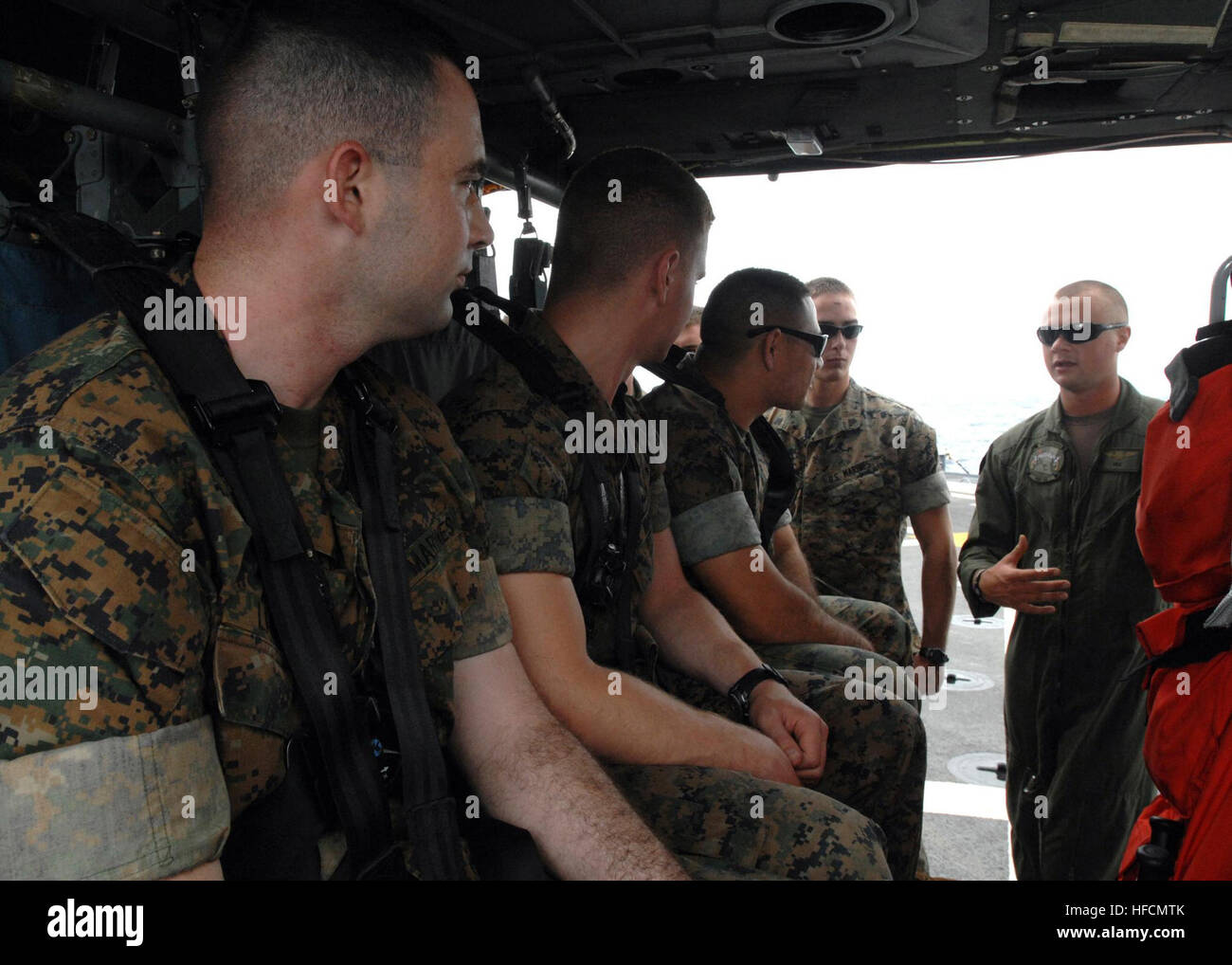 U.S. Marines from Camp Pendleton, Calif., recieve in depth instruction ...