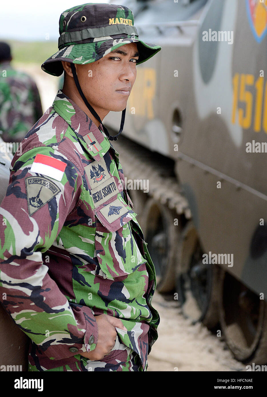 Indonesian Marine Corps 2nd Lt. Heru Susanto assigned to 1st Battalion ...