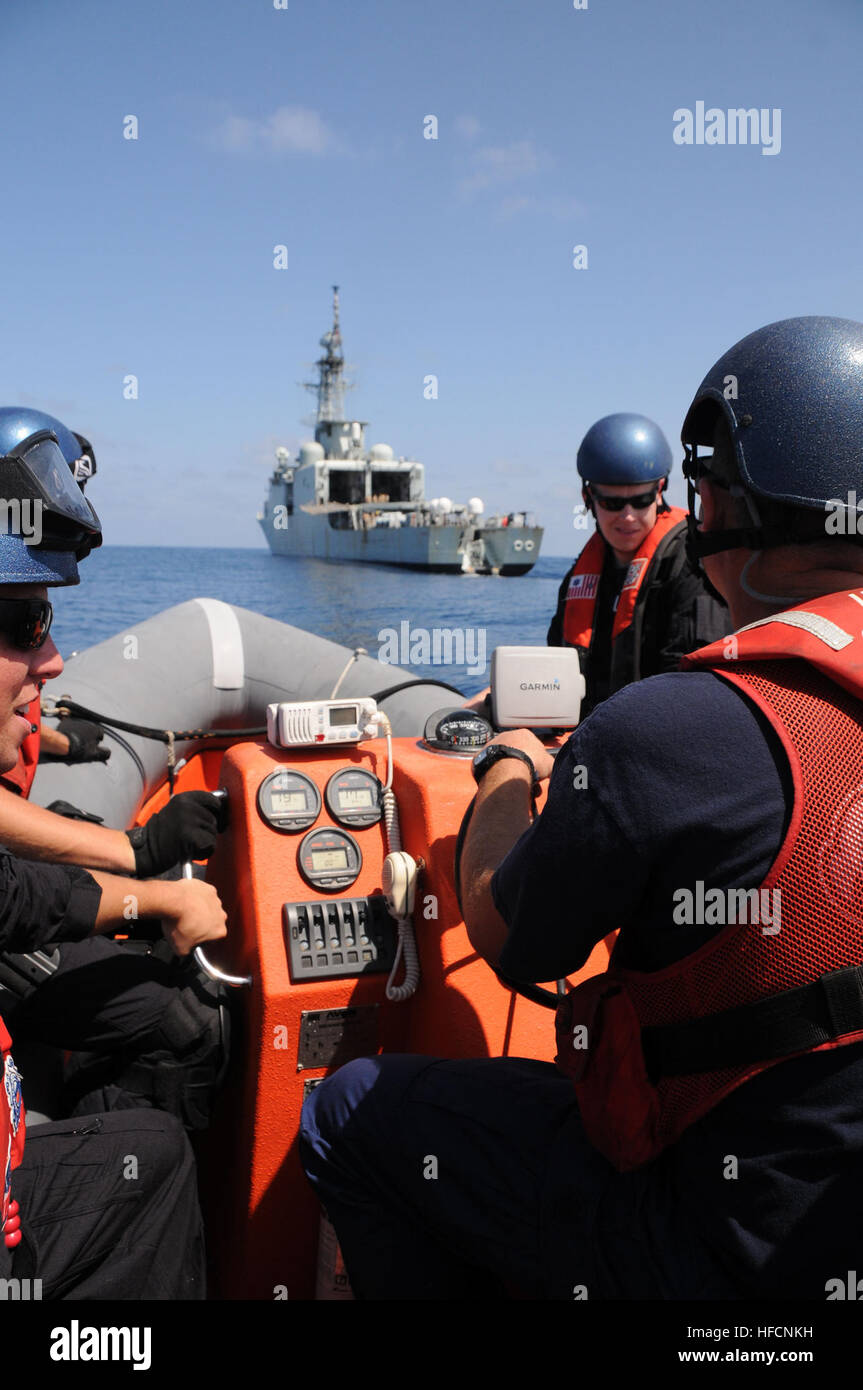 CARIBBEAN SEA (Aug. 17, 2011) – Members of U.S. Coast Guard Cutter Bear ...