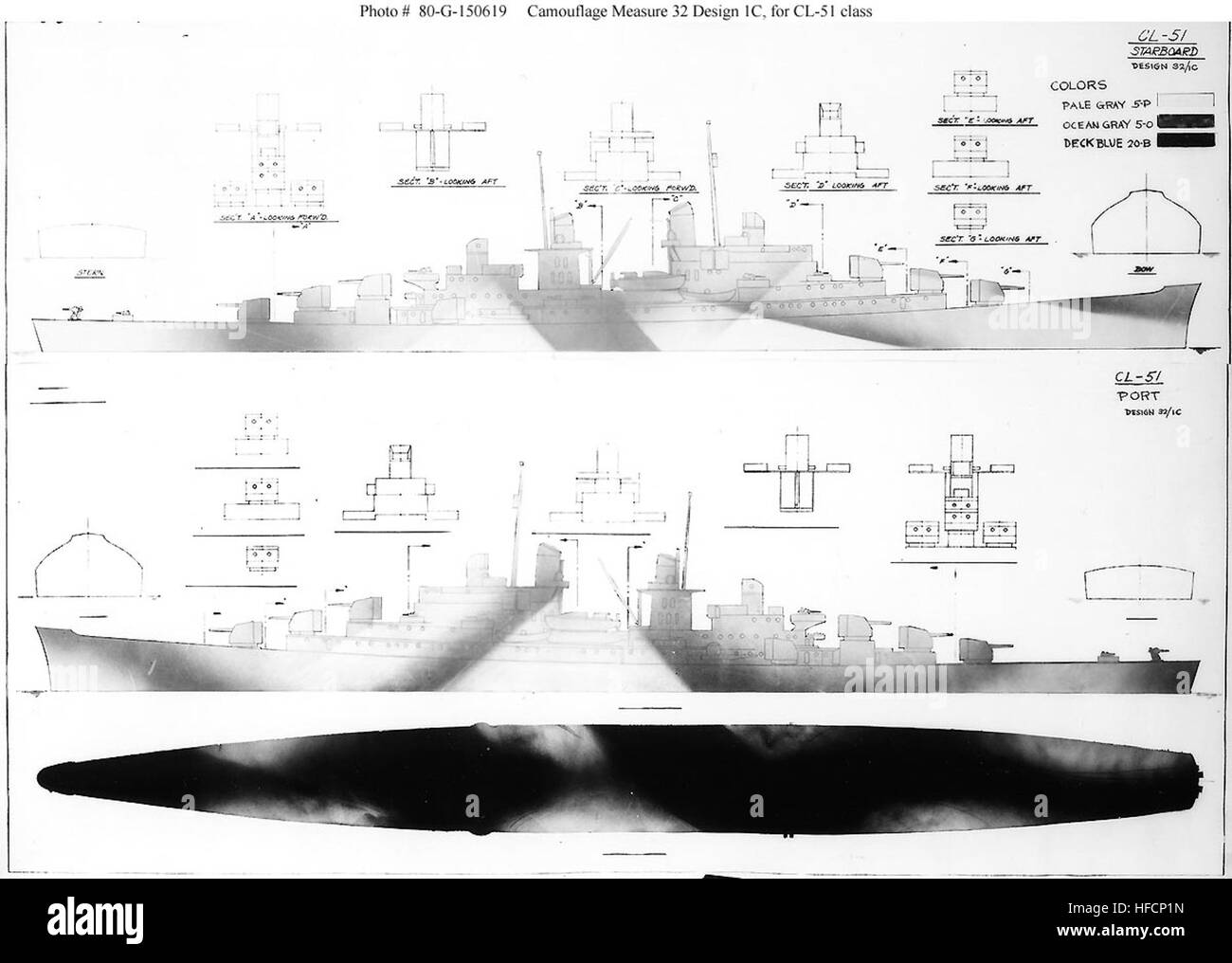 Pattern sheet, MS-32 1C for Atlanta class Stock Photo - Alamy