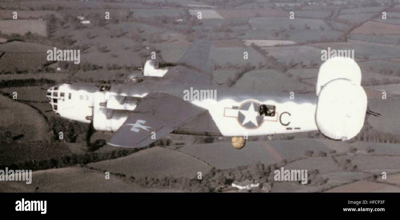 PB4Y-1 VB-110 with SCR-717 radar in flight 1943 Stock Photo - Alamy