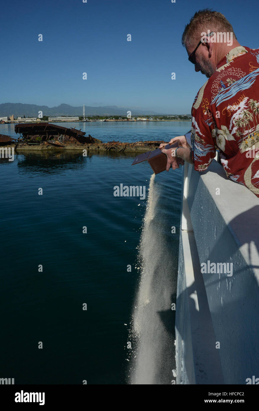 David Adkins scatters the ashes of Bugler Master Tech. Sgt. Allen ...