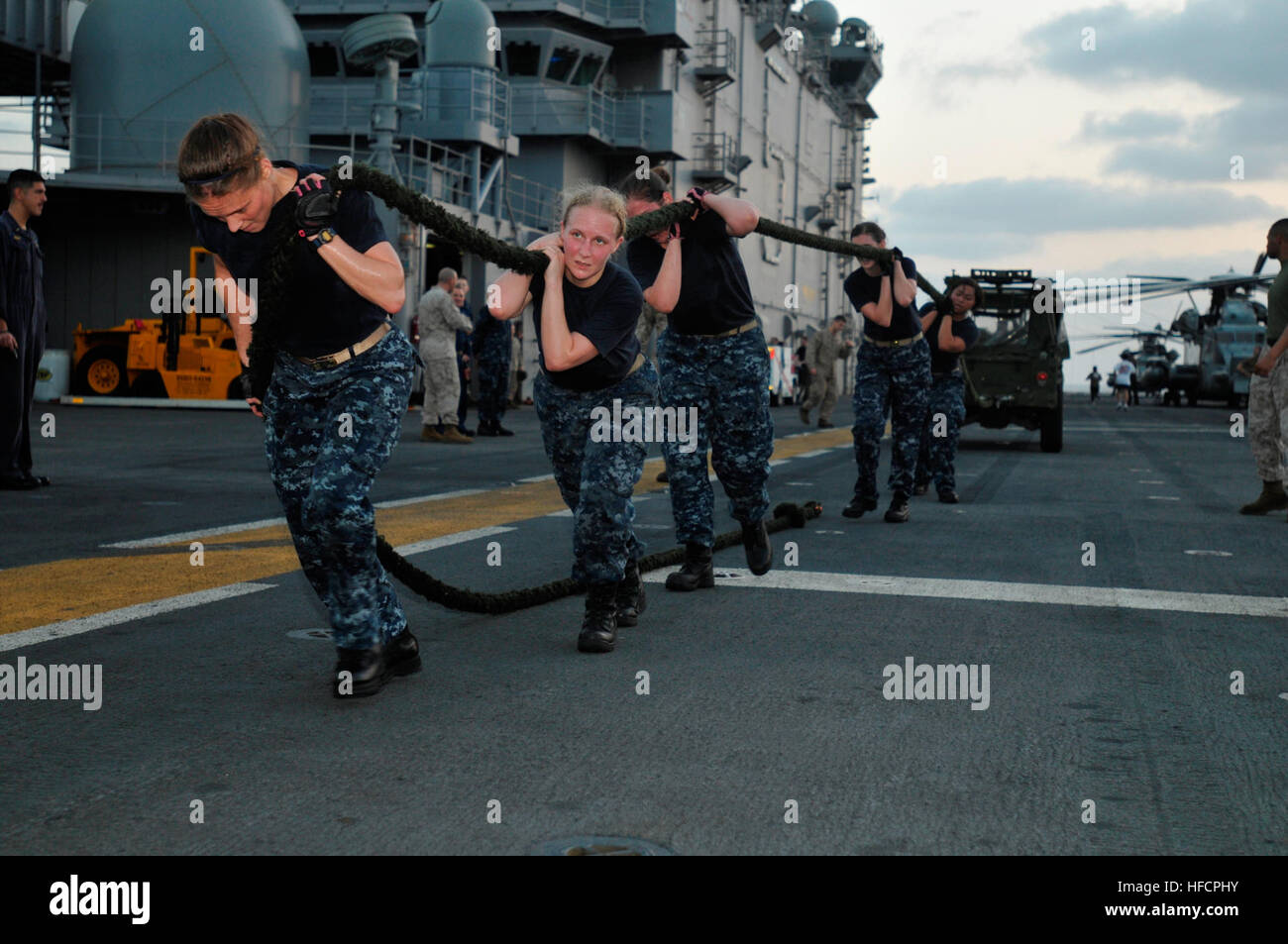(from left) Lt. Cmdr. Kelly Taylor, left, Ens. Christine Joslin, Lt. j ...