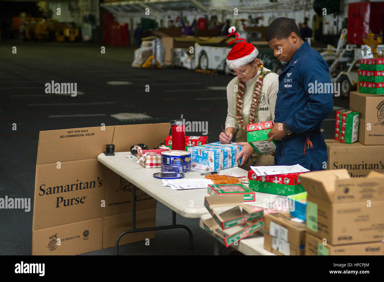 Lt. Cmdr. Julie Trobaugh, left, and Aviation Ordnanceman 2nd Class ...
