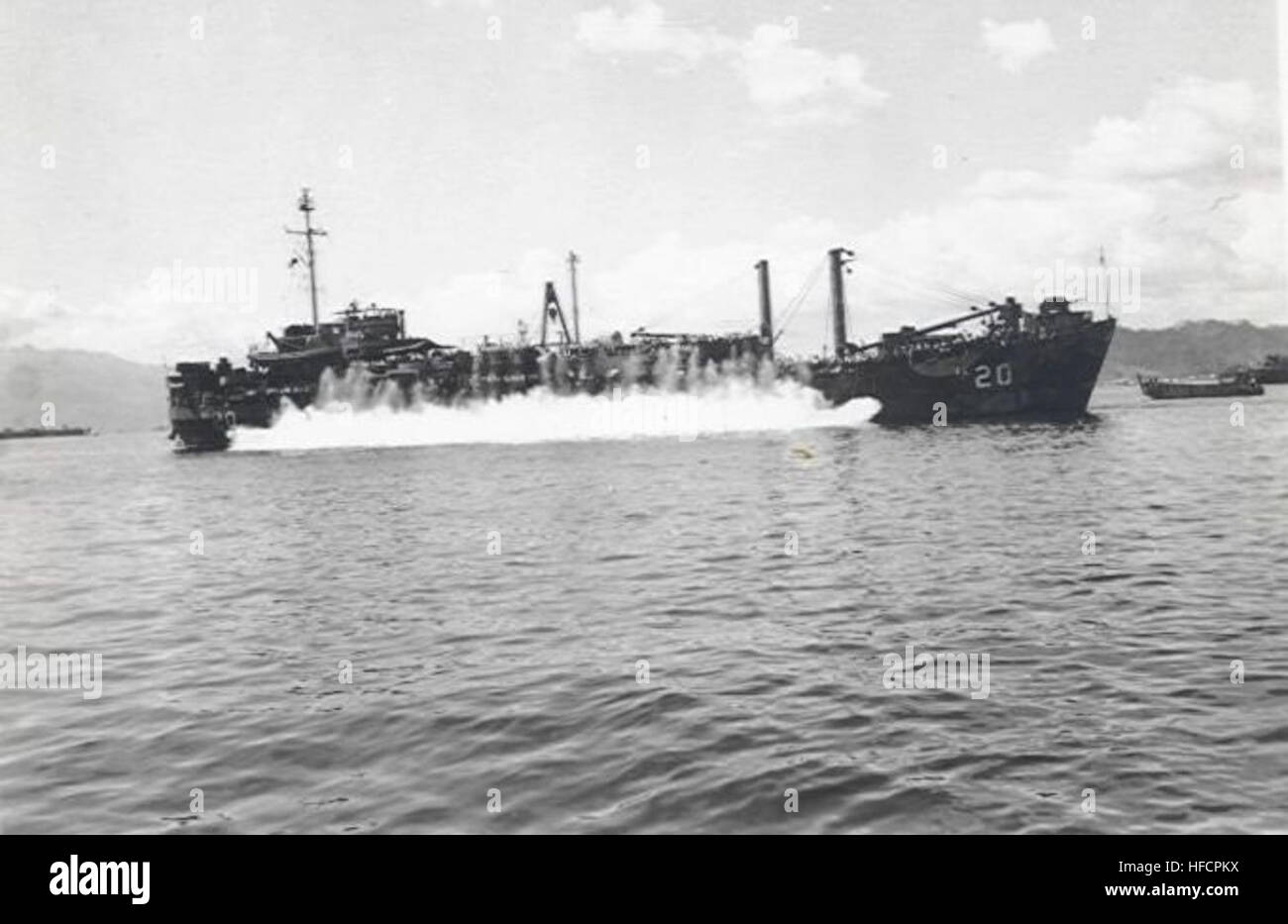 USS Pentheus (ARL-20) is a landing craft repair ship that provides ...