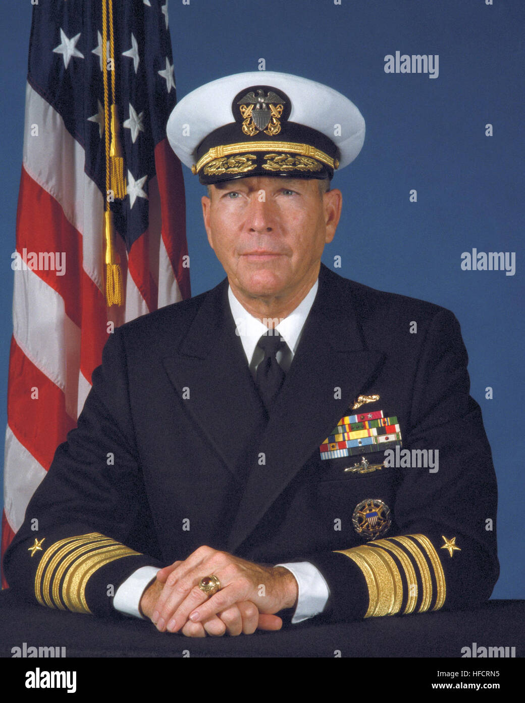 Portrait: US Navy (USN) Admiral (ADM) Powell F. Carter (covered) Powell ...