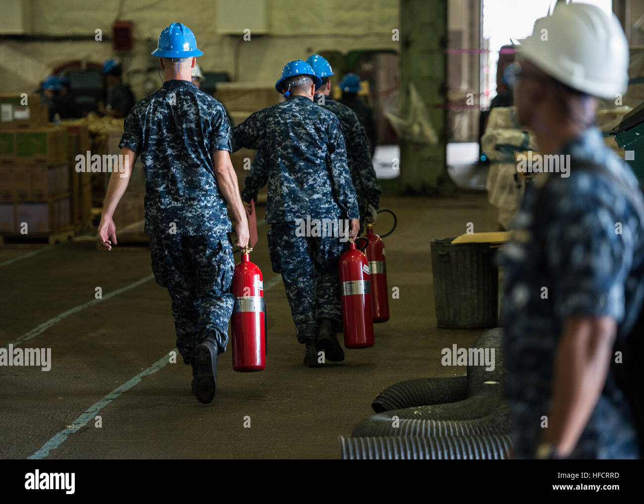 Pre-commissioning Unit Gerald R. Ford (CVN 78) personnel load Aqueous ...