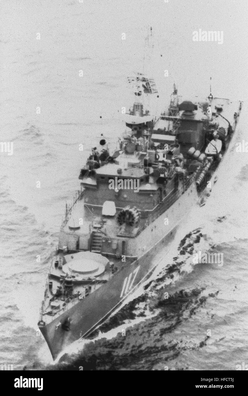 High oblique port bow view of the Russian Northern Fleet Grisha V ...