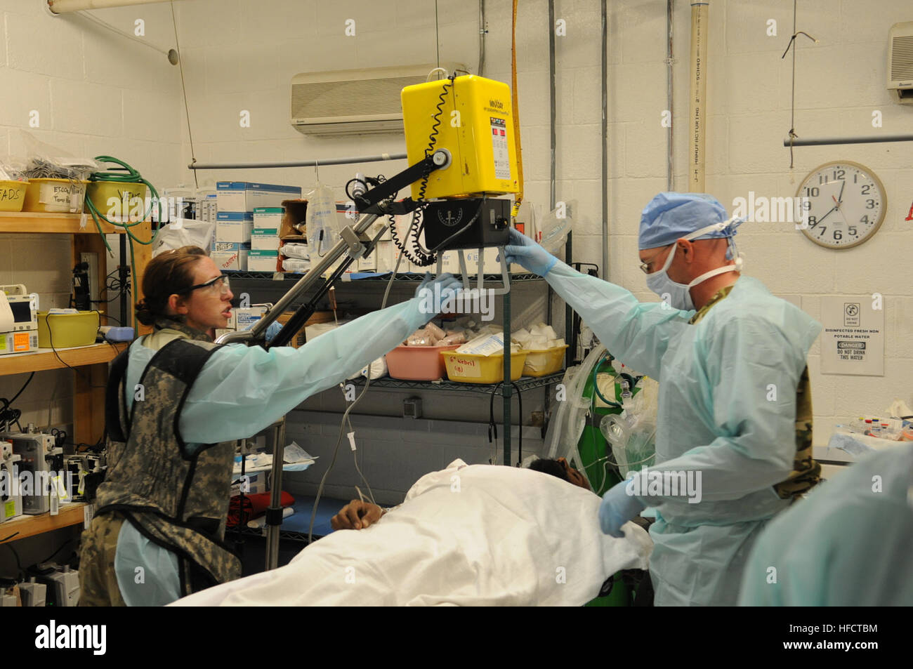 U.S. Army Sgt. Elisabeth Yates, left, intensive care nurse for the ...
