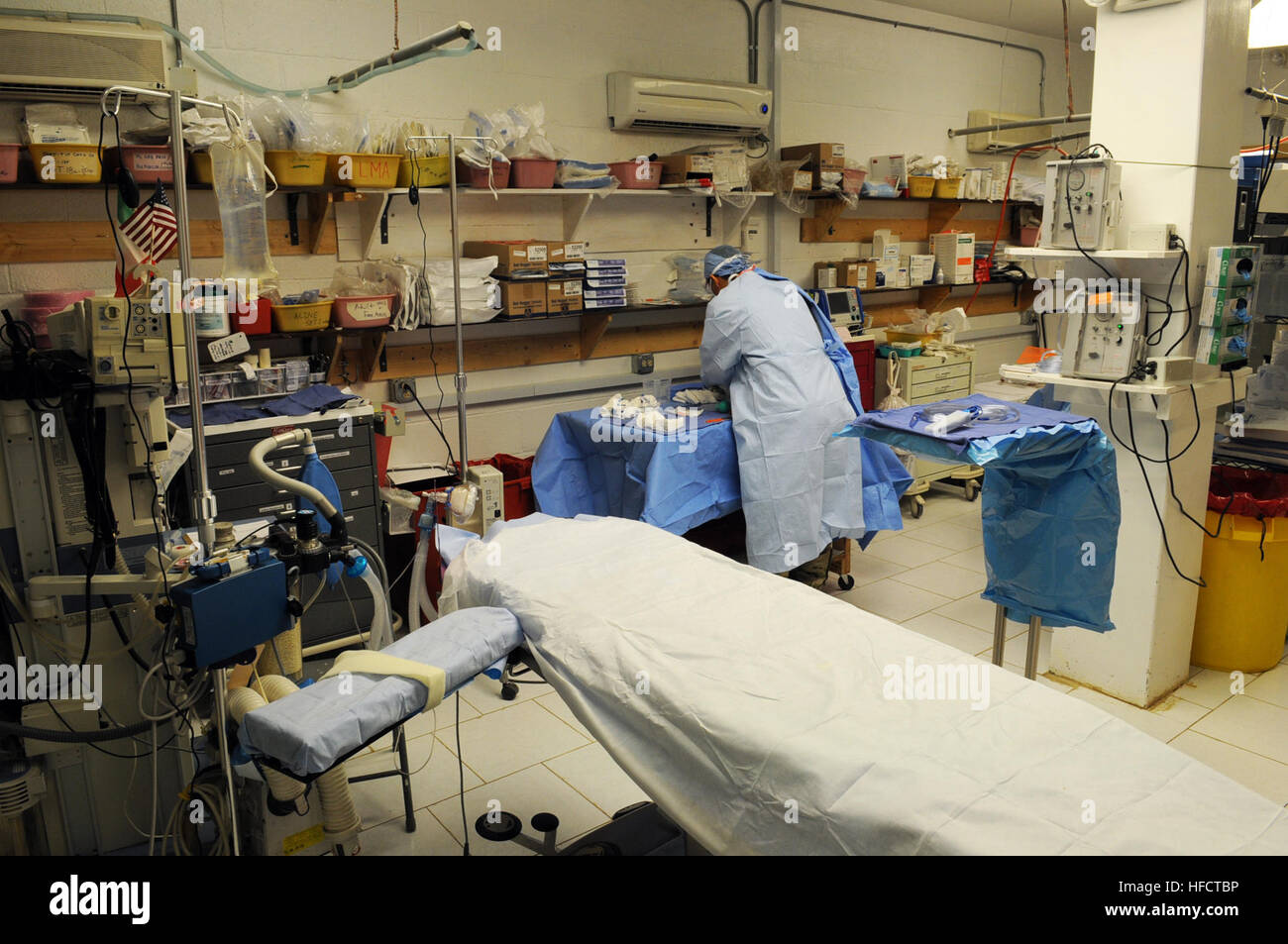 U.S. Army Sgt. Kieth Shackelford, operating room technician for the ...