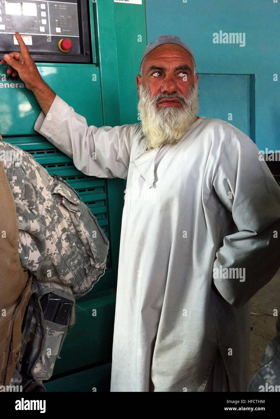 Abdullah Ghufar, a generator technician for the Afghanistan Urban Water ...