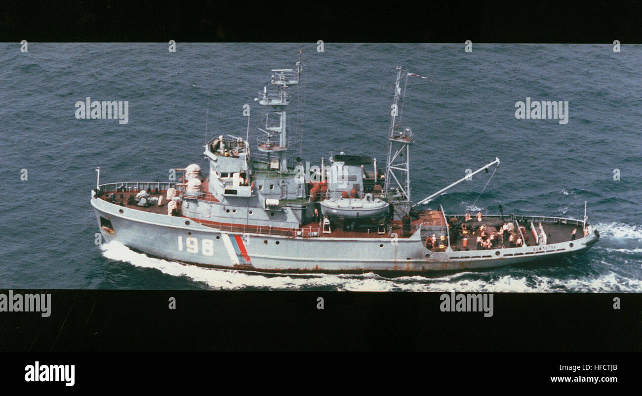 Aerial port side view of the Russian Maritime Border Guard Sorum class ...