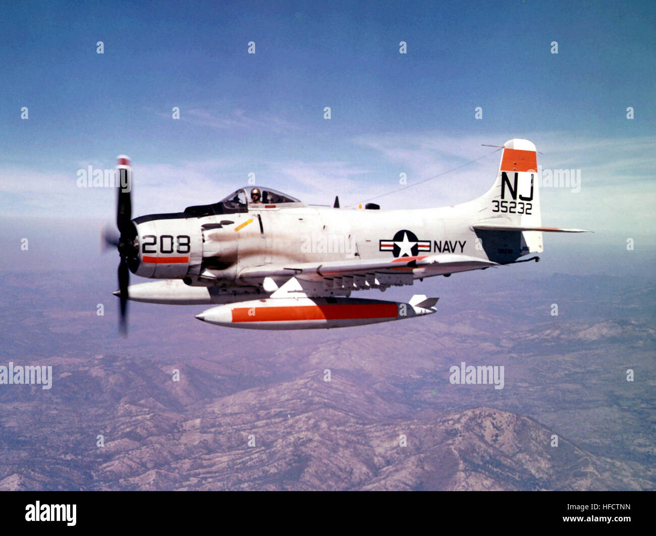 AD-6 Skyraider of VA-122 in flight c1960 Stock Photo - Alamy